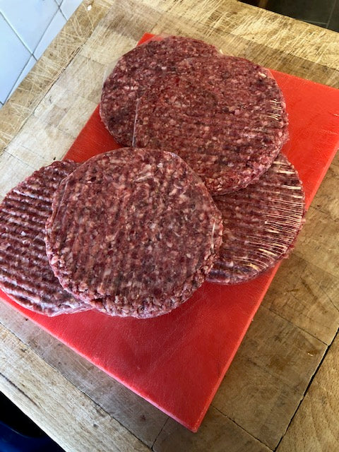 Finest Homemade Beef Burgers (Pack of 4) 4oz each – C J Robbins Butchers